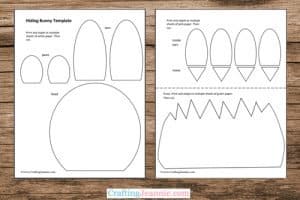 Hiding Bunny Easter Craft (Free Template) - Crafting Jeannie