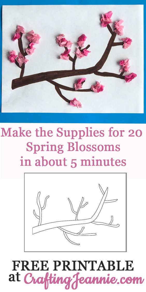 Cherry Blossom Craft (Free Template) - Crafting Jeannie