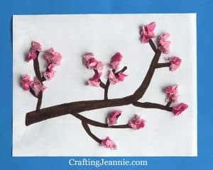 Cherry Blossom Craft (Free Template) - Crafting Jeannie