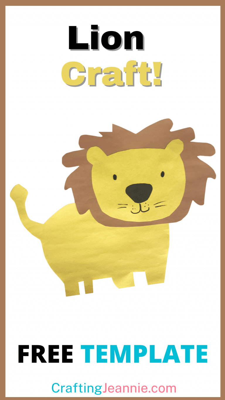 Preschool Lion Craft (Free Template) - Crafting Jeannie