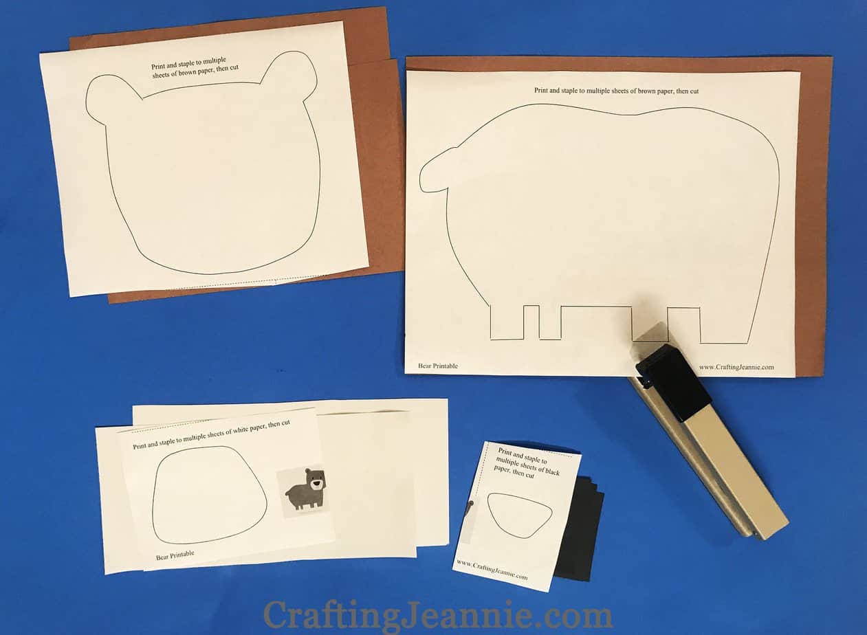 Paper Bear Craft (Free Template) - Crafting Jeannie