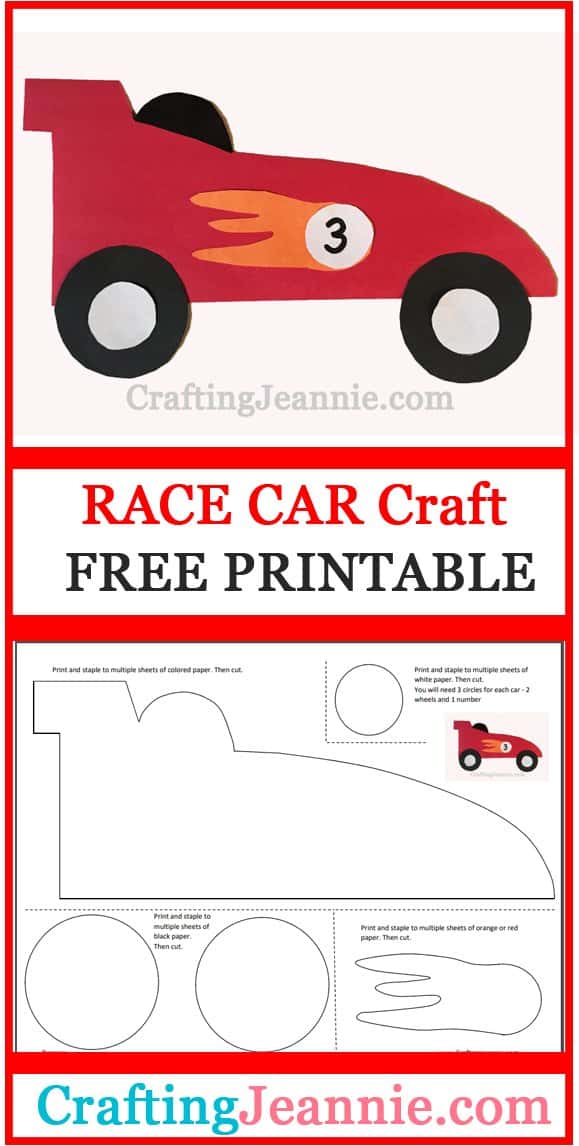 Paper Car Craft (Free Template) - Crafting Jeannie Crafting Jeannie