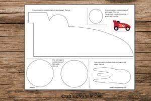 Paper Car Craft (Free Template) - Crafting Jeannie Crafting Jeannie