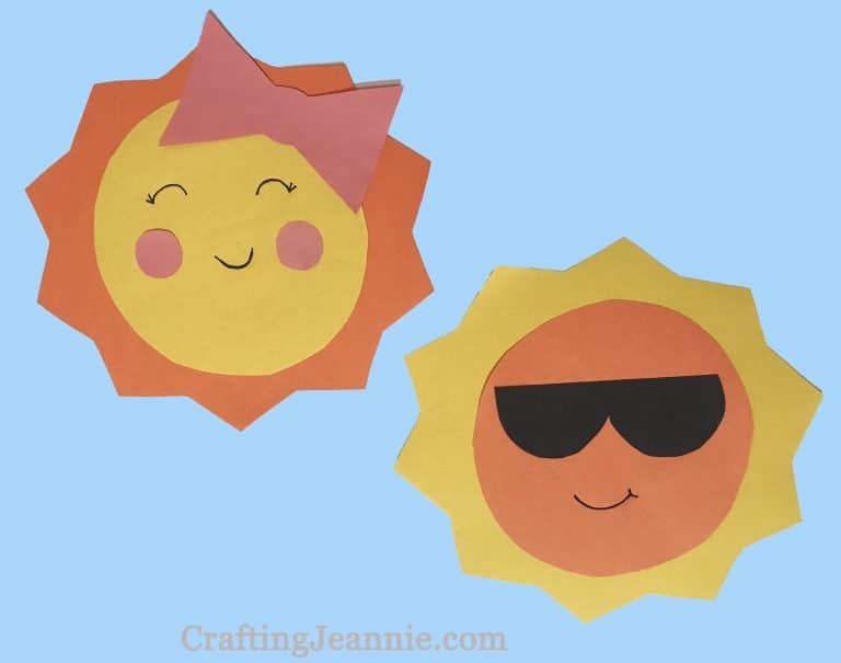 Paper Sun Craft (Free Template) - Crafting Jeannie