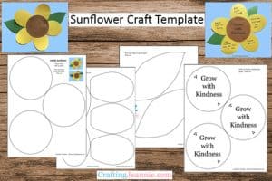Sunflower Craft for Preschoolers (Free Template) - Crafting Jeannie