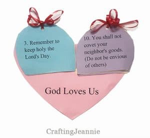 Ten Commandments Heart Craft & Lesson - Crafting Jeannie