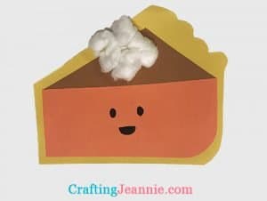 Pumpkin Pie Craft (Free Template) - Crafting Jeannie