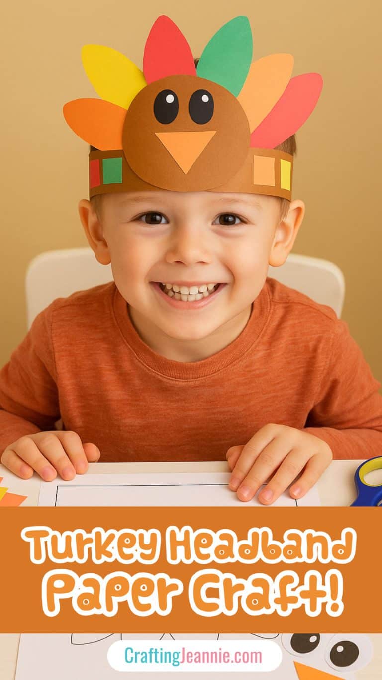 Turkey Headband Craft (Free Template) - Crafting Jeannie Crafting Jeannie