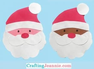 Easy Paper Santa Craft (Free Template) - Crafting Jeannie