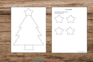 Scrap Paper Christmas Tree (Free Template) - Crafting Jeannie