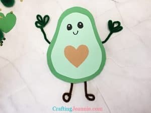 Cute Avocado Craft (Free Template) - Crafting Jeannie