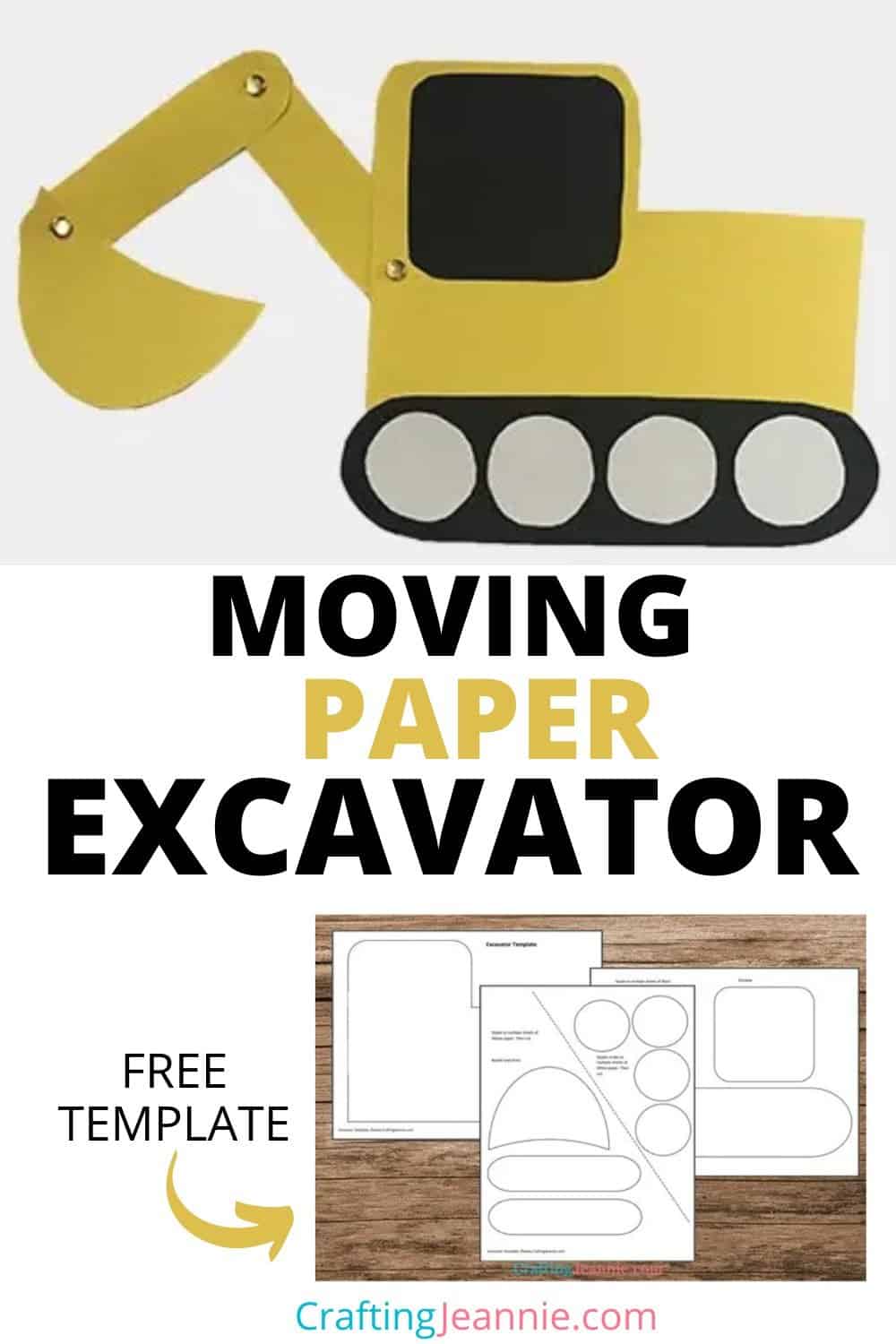 Excavator Craft (with Template) - Crafting Jeannie
