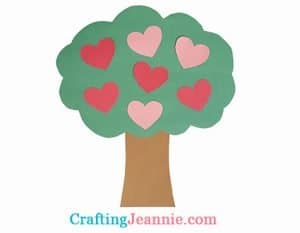 Easy Heart Tree Craft (with Template) - Crafting Jeannie