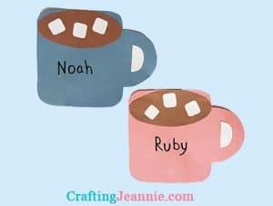 Easy Hot Chocolate Craft (Free Template) - Crafting Jeannie