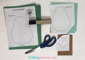Cute Avocado Craft (Free Template) - Crafting Jeannie