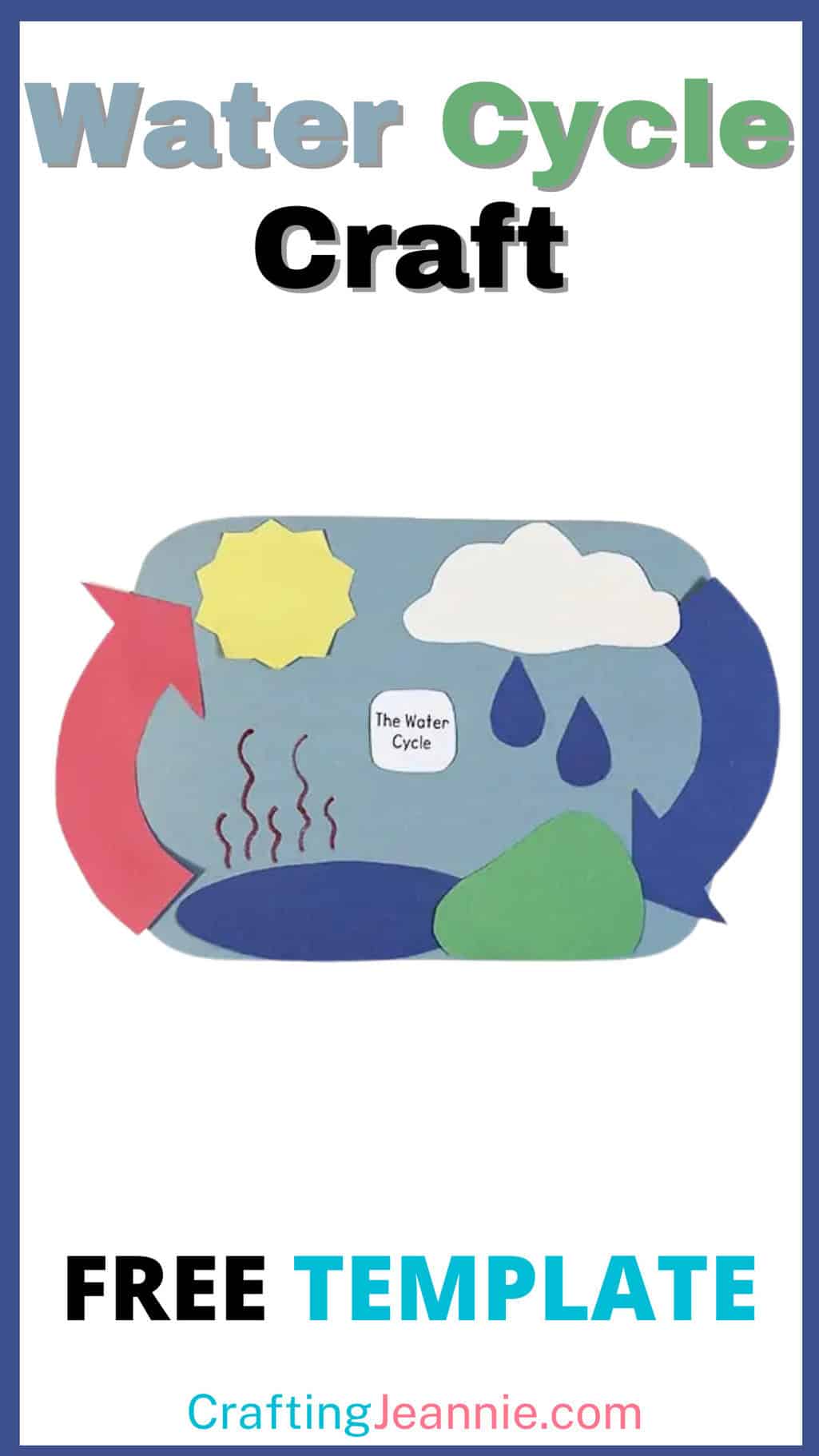 Water Cycle Craft (Free Template) - Crafting Jeannie