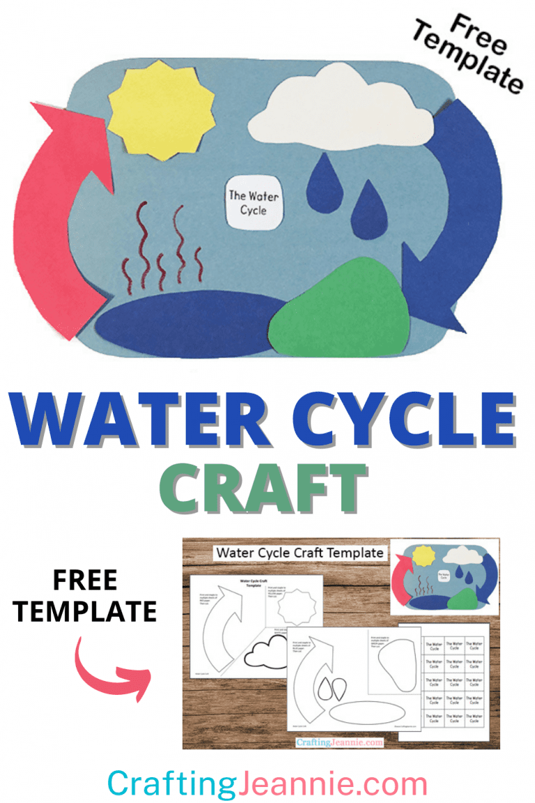 Water Cycle Craft (Free Template) - Crafting Jeannie