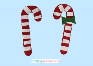 Candy Cane Craft (Free Printable Template) - Crafting Jeannie