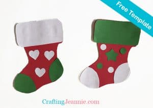 Christmas Stocking Craft (Free Printable Template) - Crafting Jeannie