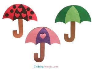 Umbrella Craft (Free Template) - Crafting Jeannie