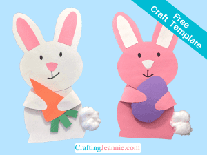 Easter Bunny Craft (Free Template) - Crafting Jeannie