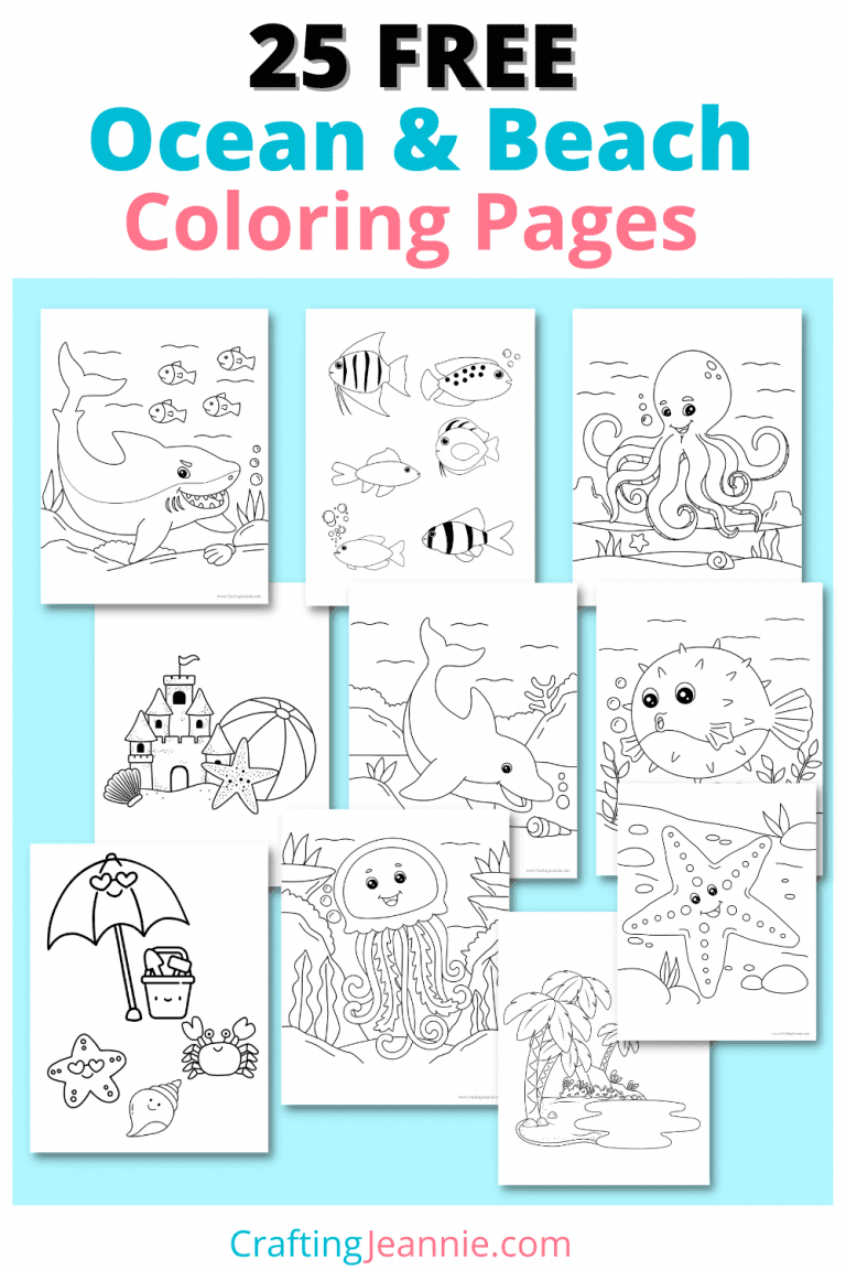 25 Ocean Coloring Pages (FREE PDF) - Crafting Jeannie