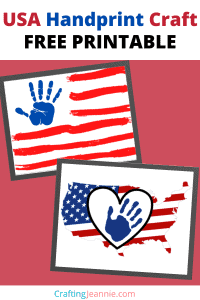 Flag Handprint Craft (Free Printable) - Crafting Jeannie