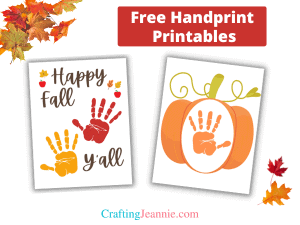 Fall Handprint Craft (Free Printable) - Crafting Jeannie