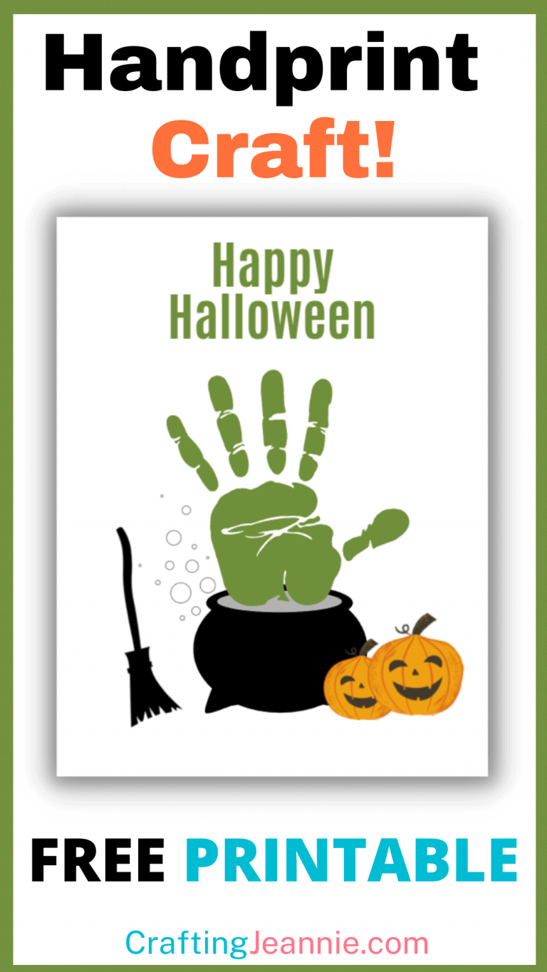 Halloween Handprint Craft (Free Printable) - Crafting Jeannie