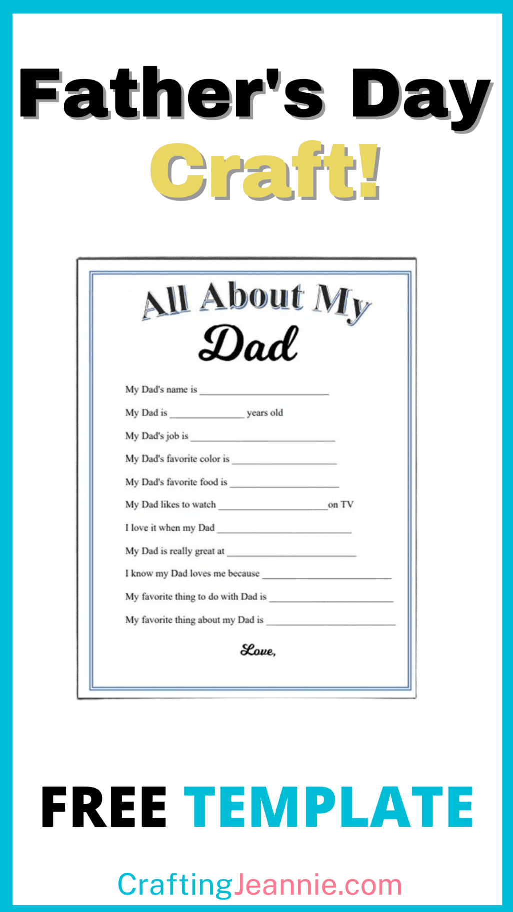 All About Dad, Grandpa & Step Dad - Free Father's Day Printable ...