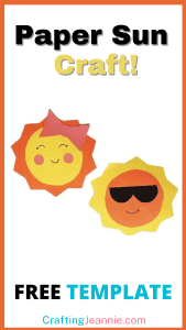 Paper Sun Craft (Free Template) - Crafting Jeannie