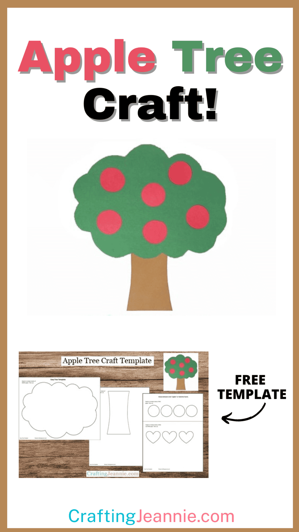 Apple Tree Craft (Free Template) - Crafting Jeannie