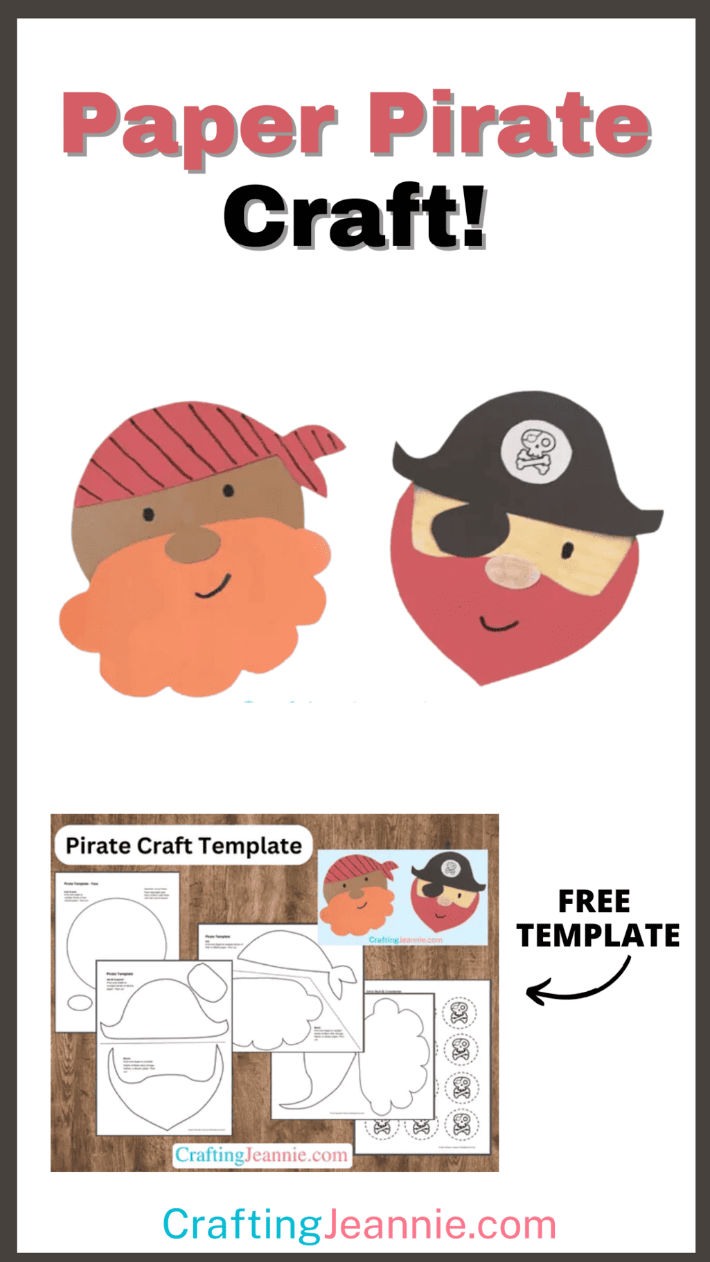 Pirate Craft (Free Template) - Crafting Jeannie