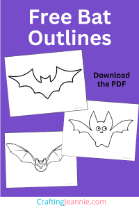 Free Bat Outline - PDF - Crafting Jeannie