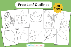Free Leaf Outline - PDF - Crafting Jeannie