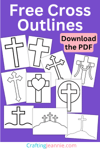 Cross Outline - Free PDF - Crafting Jeannie