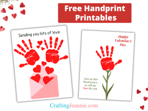 Valentine Handprint Craft (Free Handprint Printable) | Crating Jeannie