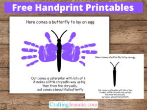 Butterfly Handprint (Free Craft Printable) | Crating Jeannie