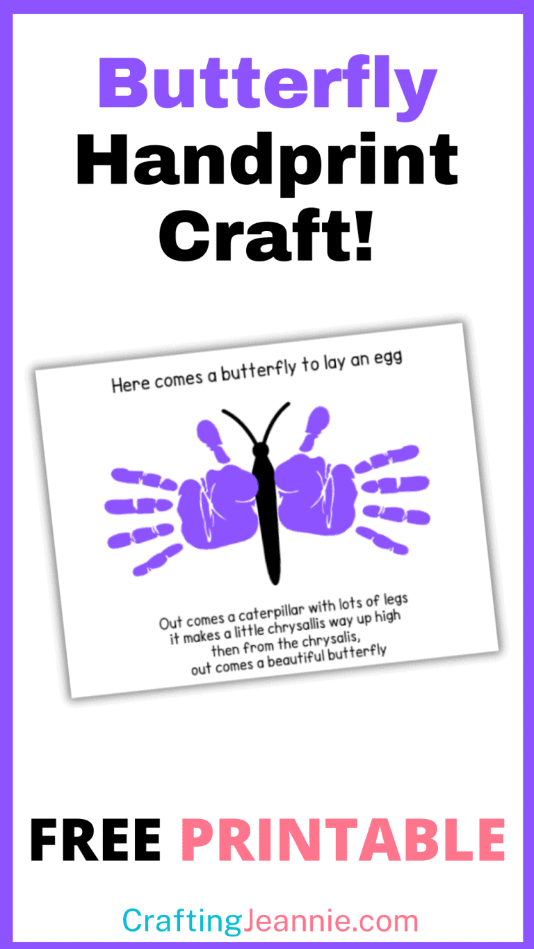 Butterfly Handprint (Free Craft Printable) | Crating Jeannie