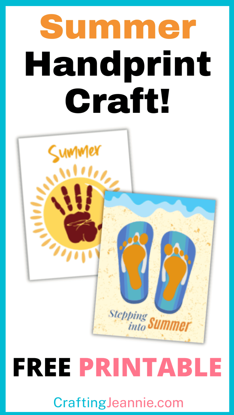 Summer Handprint Art (Free Printable) | Crating Jeannie