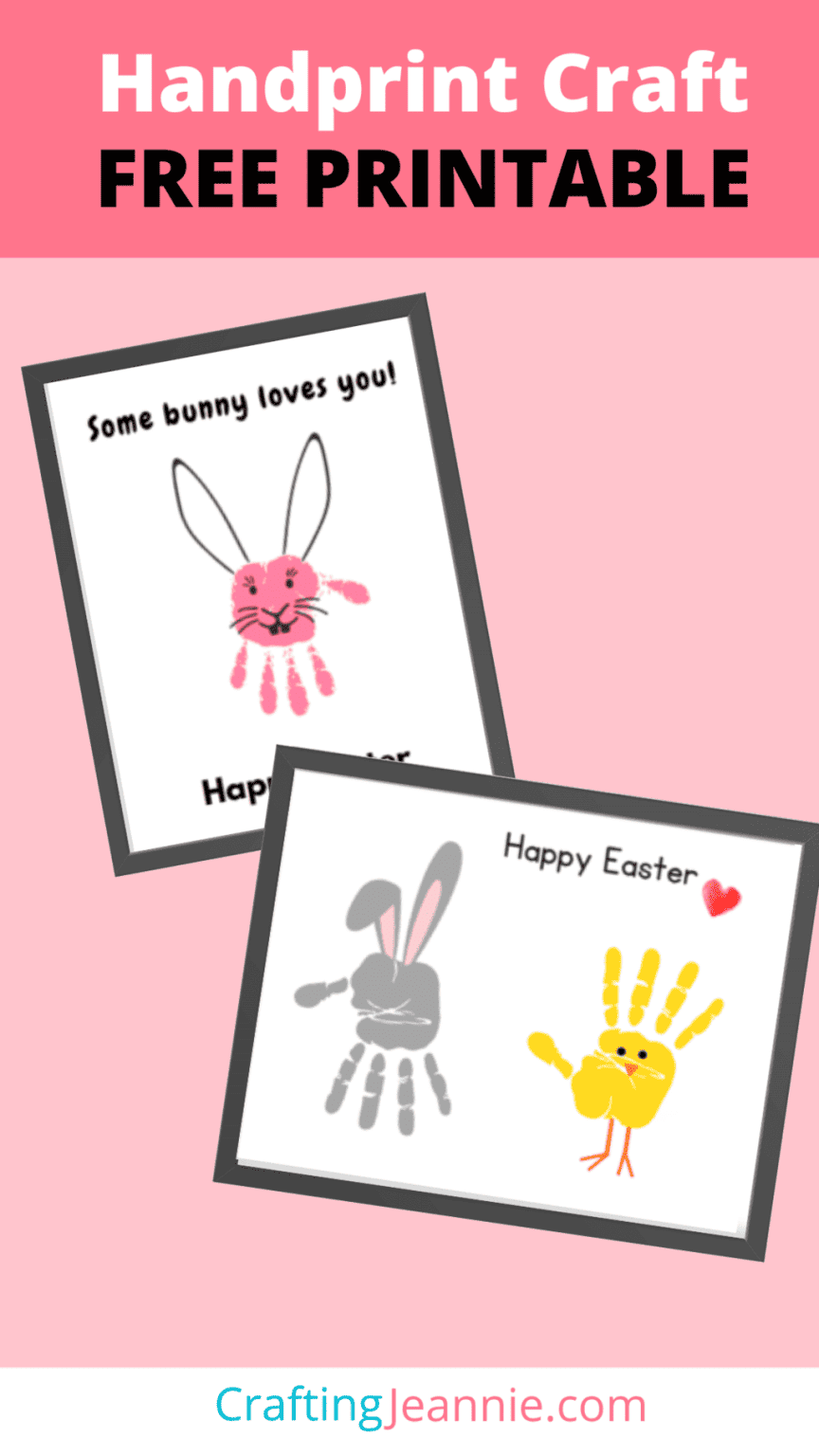 Easter Handprint Craft (Free Handprint Printable) | Crating Jeannie