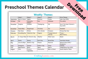 60 Preschool Themes and 5,000+ Pages of Activities (Free PDF ...