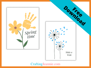 Spring Handprint Art (Free Printable) | Crating Jeannie