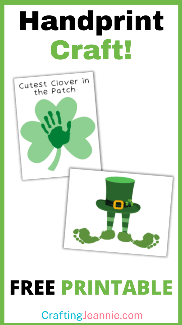 St. Patrick's Day Handprint Craft (Free Printable) | Crating Jeannie