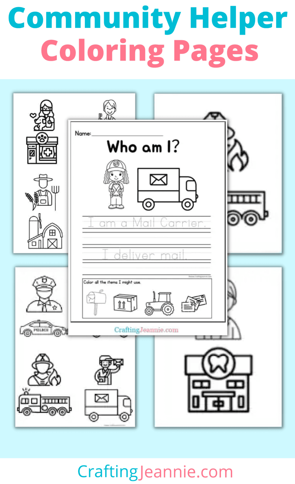 Community Helper Activities for Preschool - Crafting Jeannie