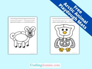 Arctic Animal Playdough Mats - Free PDF - Crafting Jeannie