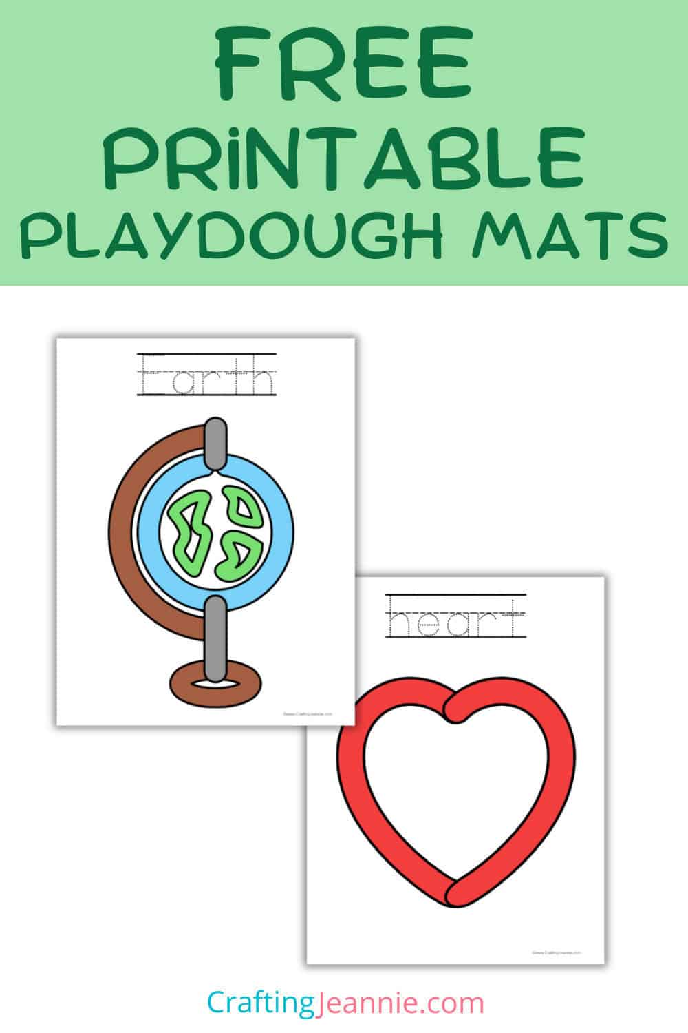 Earth Day Playdough Mats - Free PDF - Crafting Jeannie