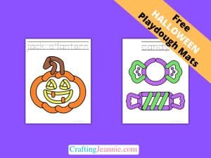 Halloween Playdough Mats - Free PDF - Crafting Jeannie