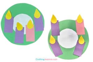 Advent Wreath Craft (Free Template) - Crafting Jeannie