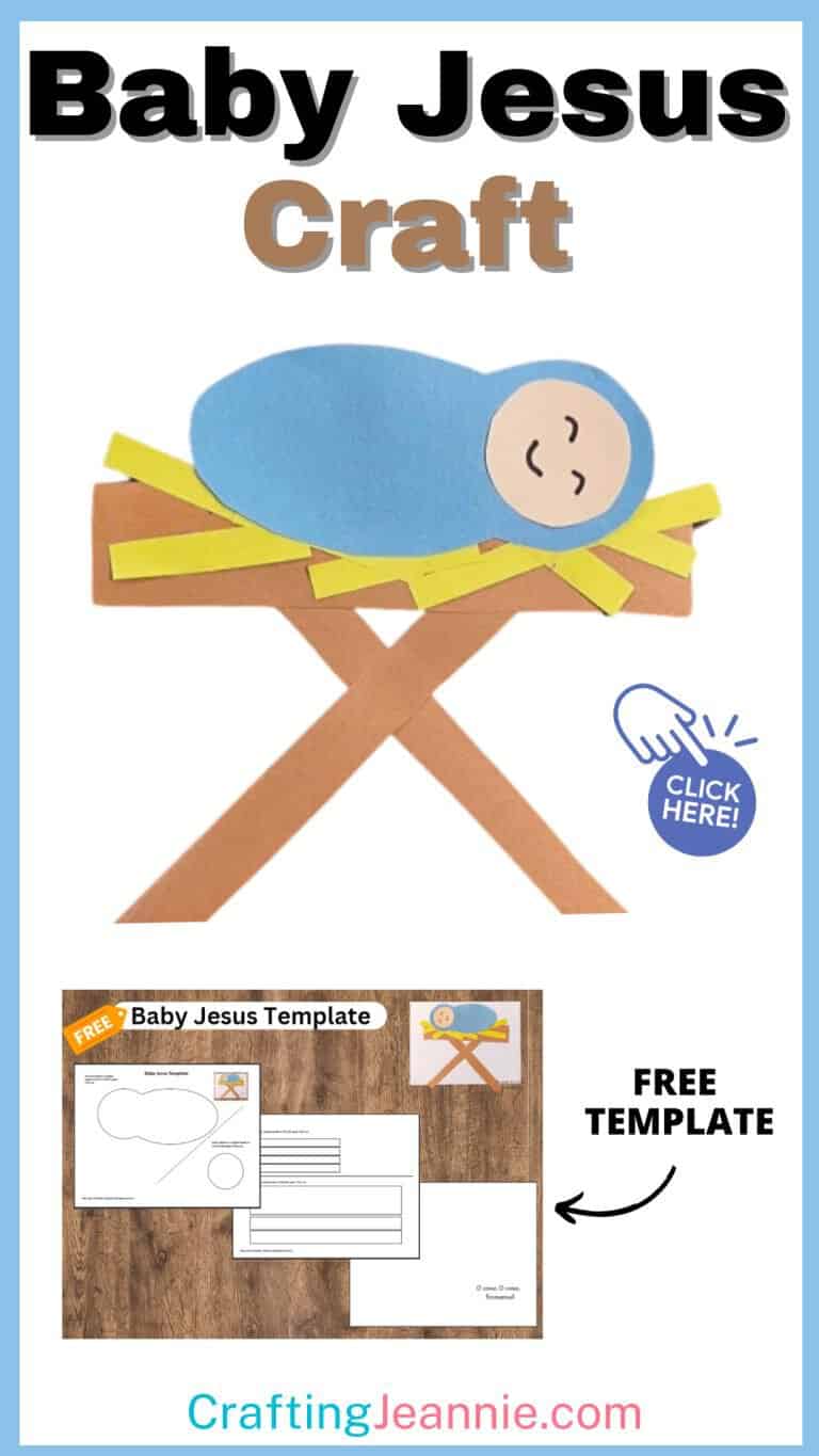 Baby Jesus Craft (Free Template) - Crafting Jeannie